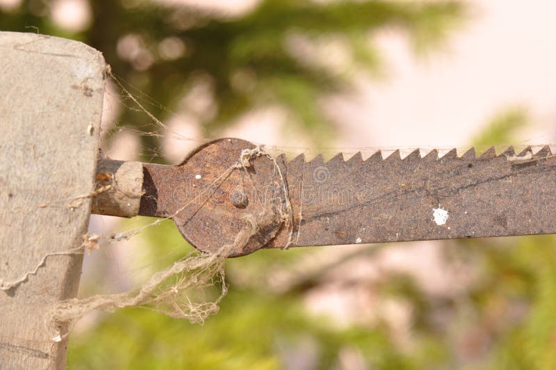 Old hand saw detail stock photo. Image of build, hand - 113184732