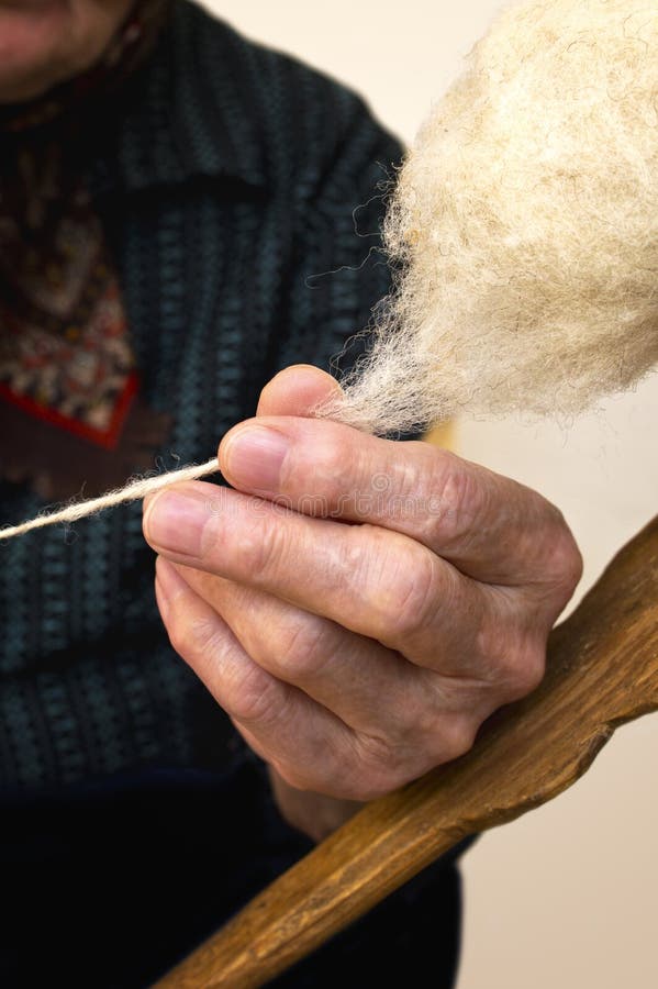 Old hand spinning wool stock image. Image of ancient - 31029081