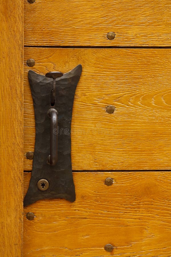 Old handle with lock stock image. Image of ancient, wood - 30661263