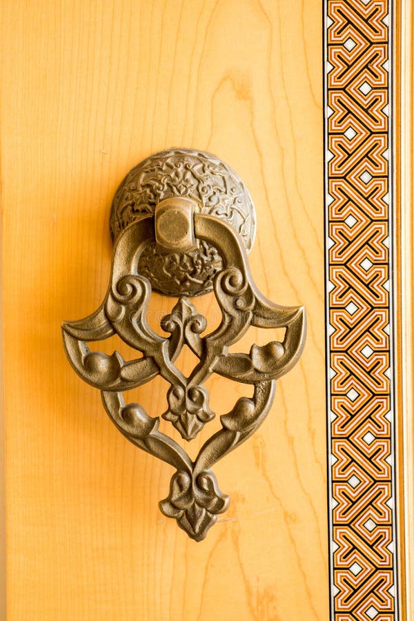Old Handmade Ottoman Door Knob Stock Image - Image of knocker ...