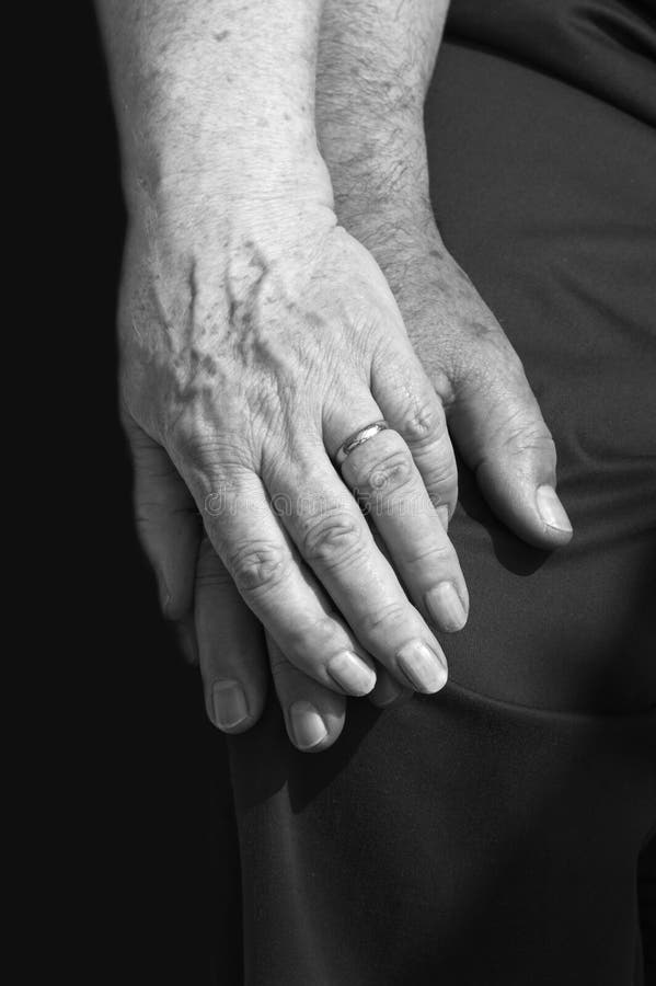 Two Old People Married Couple Showing Closeness Stock Photo - Image of ...
