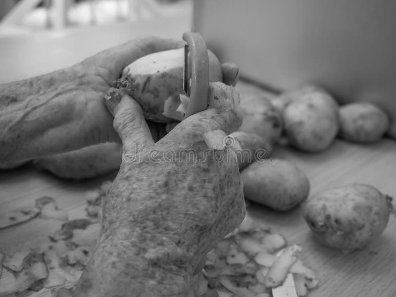 Hands are peeling stock photo. Image of skin, team, senility - 209322468