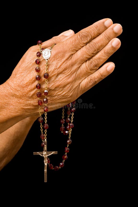 Old hands praying stock image. Image of christian, catholic - 1730681