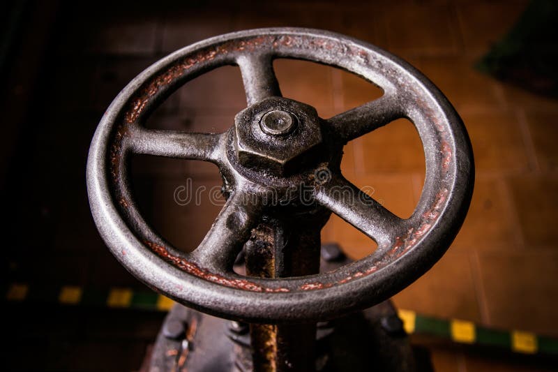 Old handwheel of valve stock photo. Image of valve, factory - 59528144