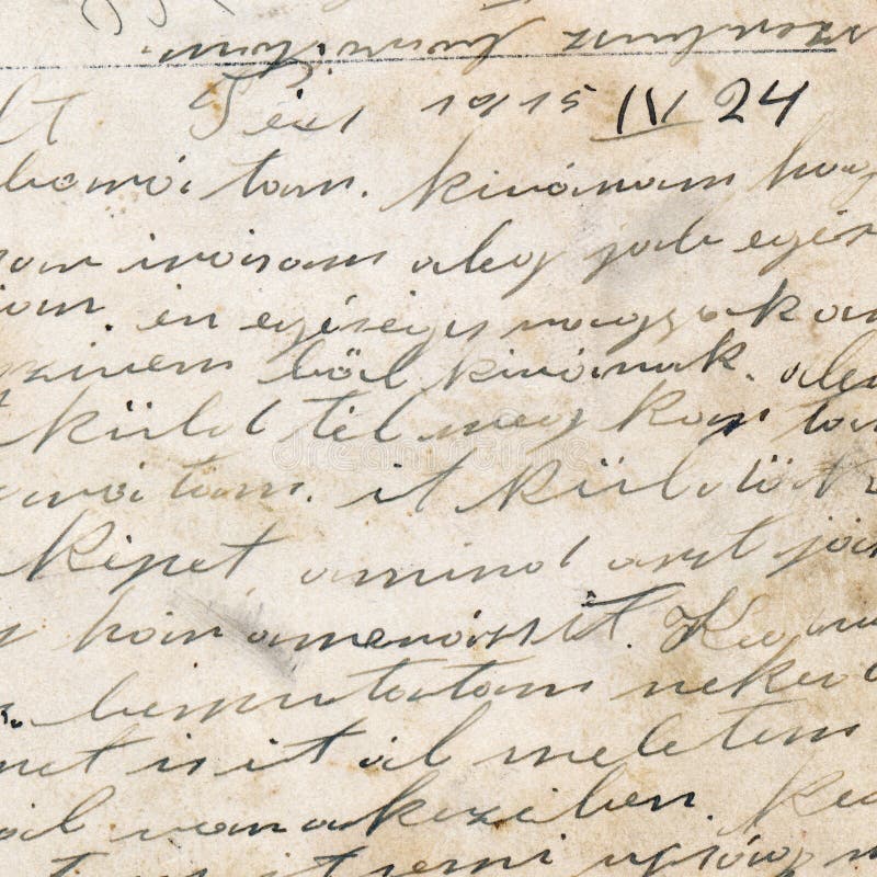 Old Letters, Elegant Handwriting Stock Image - Image of cream, candle ...