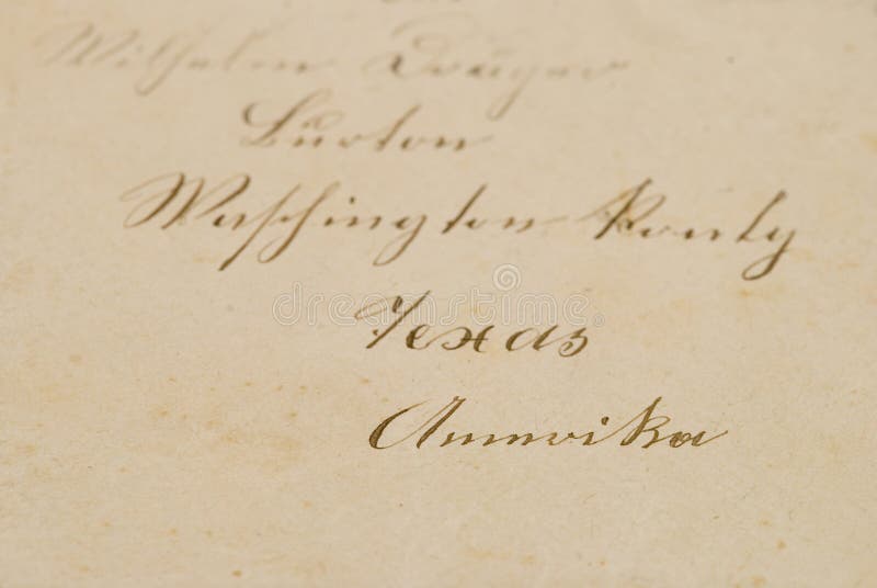 Old handwritten envelope stock image. Image of addressed - 5360373