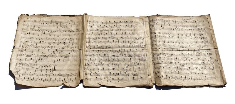 Old handwritten notes stock photo. Image of sound, chord - 15108116