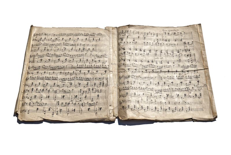 Ancient Note Sheet with Notes Isolated Stock Image - Image of grubby ...