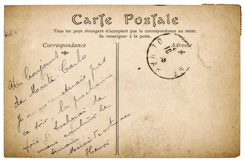 Old Handwritten Postcard Mail Paper Texture Edges Stock Photo - Image ...