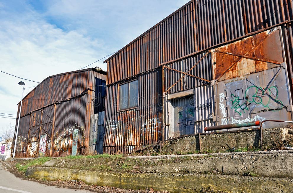 Old hangar stock photo. Image of frame, ruin, equipment - 39846596
