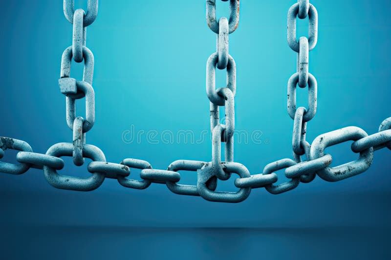 Old Hanging Chains Texture Background, Broken Chain Links Mockup, Thick ...
