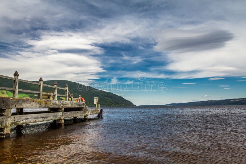 Old Harbor Over Loch Ness in Sunny Scotland Stock Image - Image of ...