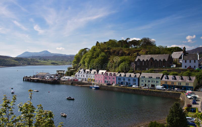 Portree.Isle of Skye.Scotland Stock Photo - Image of outdoors, blue ...