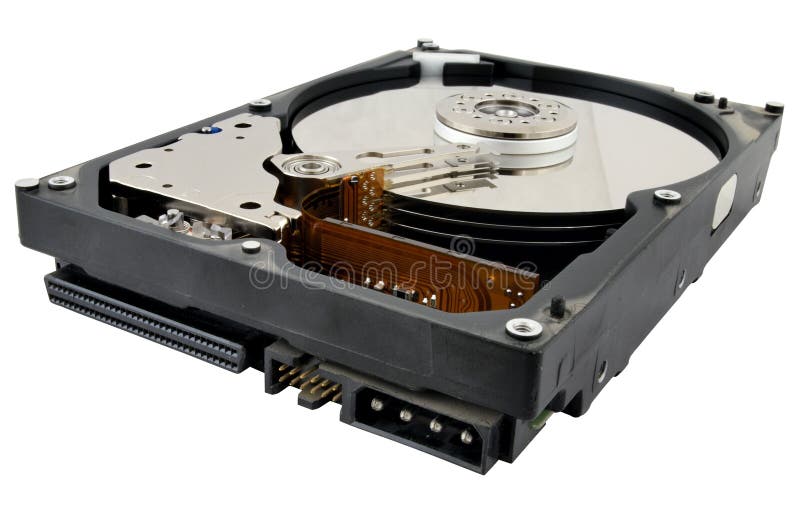 Old hard disk drive stock image. Image of disk, isolated - 14262373
