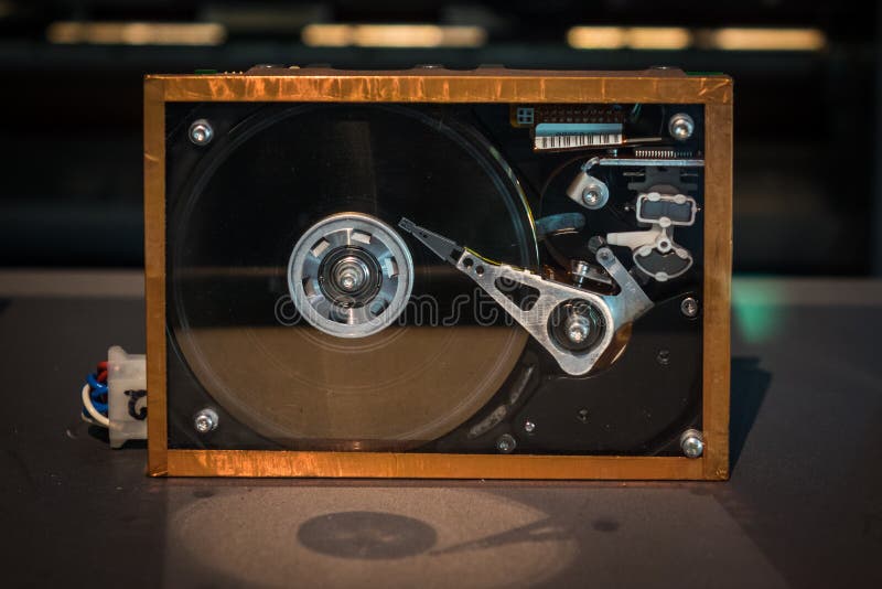 The Old Hard Disk Drive Close Up Stock Image - Image of technology ...
