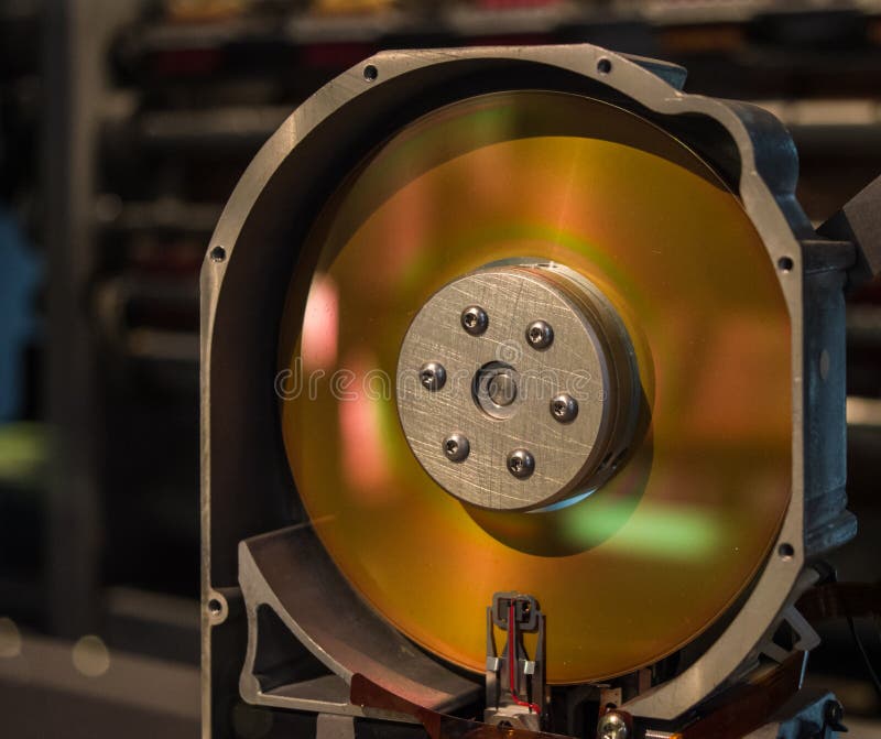 The Old Hard Disk Drive Close Up Stock Image - Image of storage, record ...