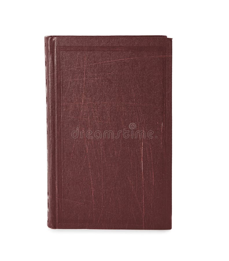 Old Hardcover Book Isolated on White. Space for Design Stock Image ...