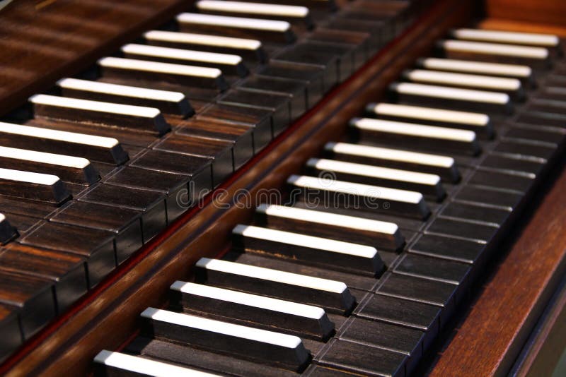 Old harpsichord keys stock image. Image of upper, sound - 52714541