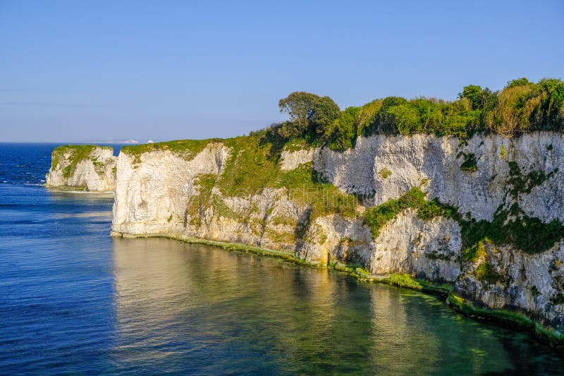 The Old Harry Rocks at Jurassic Coast Stock Photo - Image of coast ...
