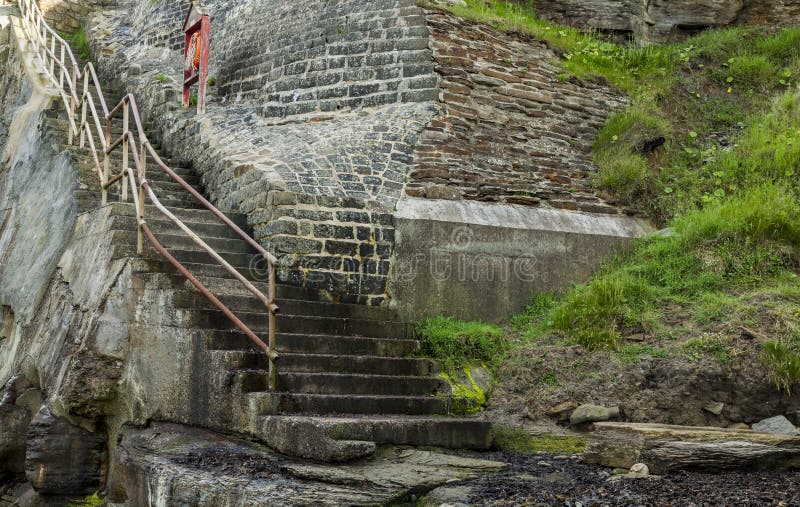 Old Hartley steps. stock photo. Image of rocks, cliffside - 74025390