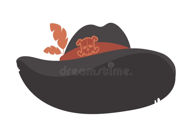 Old Hat, Headdress for Pirates and Robbers. Cartoon Style Stock Vector ...