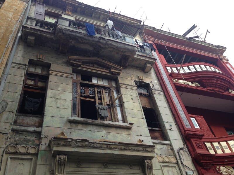 Old Havana - Cuba - Colonial Building Elevation Stock Photo - Image of ...
