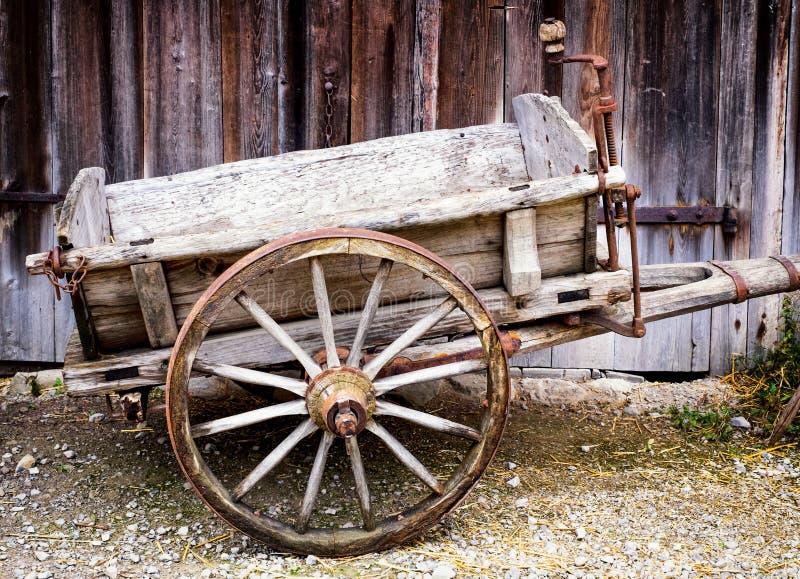 Old cart stock photo. Image of rustic, weathered, push - 35460792