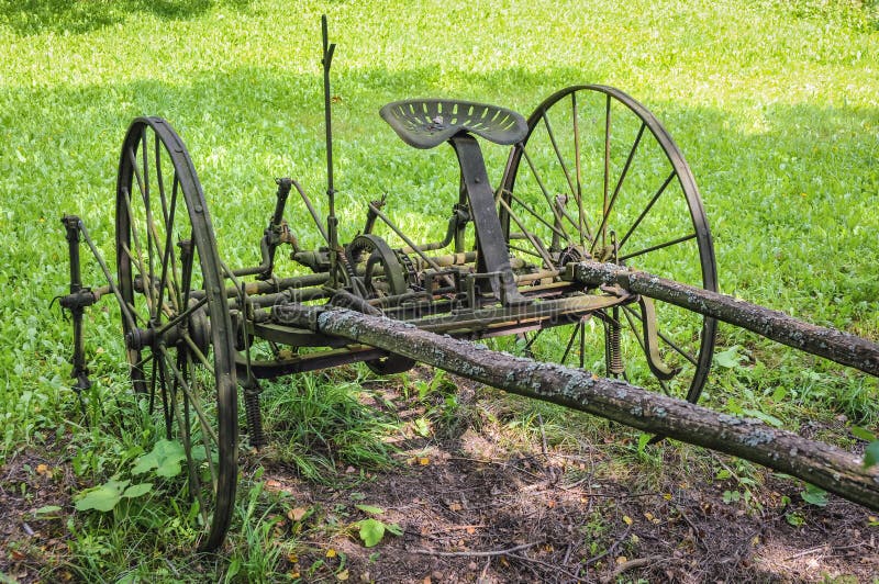 Old hay rake stock image. Image of village, poland, county - 149995015