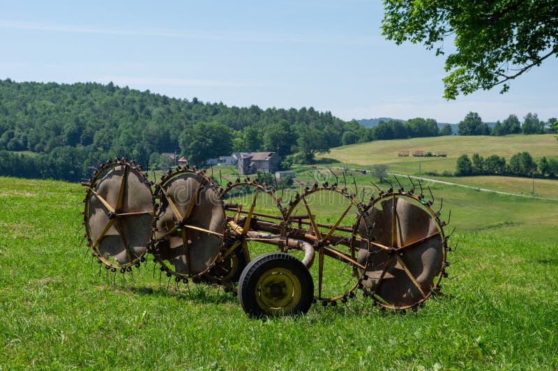 Old Hay Rake stock photo. Image of implement, farming - 157741228