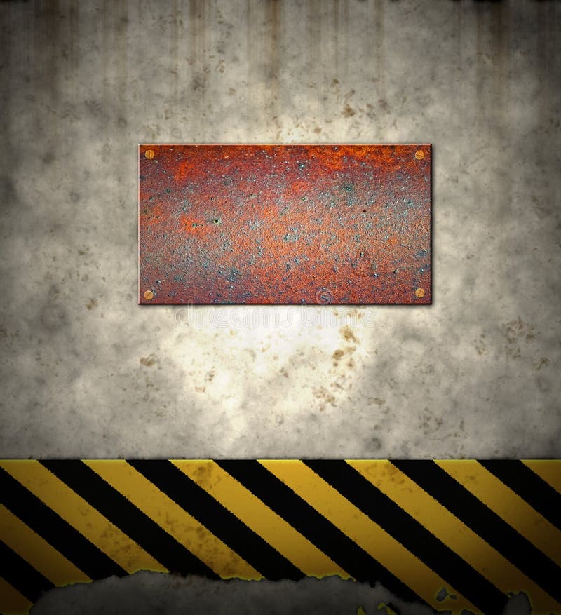 Old Hazard Wall Warning Sign Stock Vector - Illustration of rusted ...