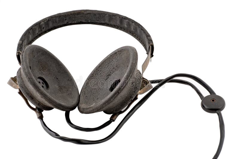 Old headphones stock photo. Image of listening, object - 19212950