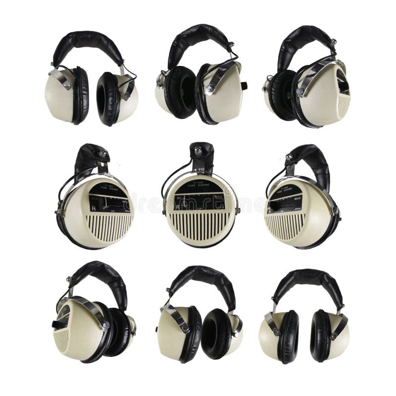 Old headphones stock photo. Image of studio, sound, retro - 7224512