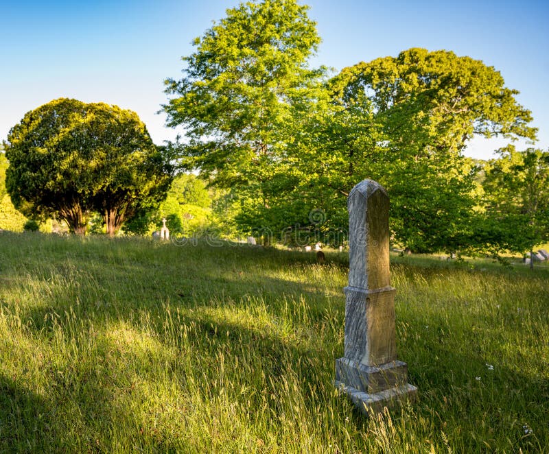 Old Headstone in Decatur Cemetery Stock Photo - Image of outdoors ...