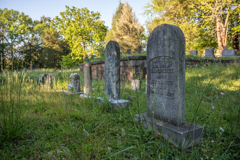 Old Headstones in Decatur Cemetery Stock Photo - Image of decatur ...