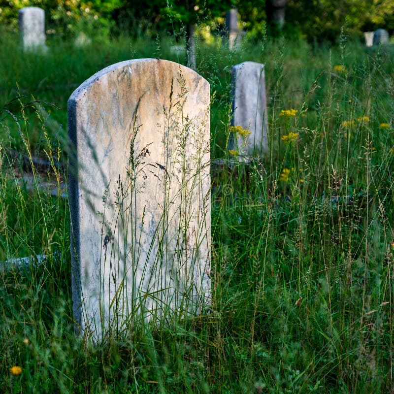 Old Headstones in Decatur Cemetery Stock Image - Image of lawn, grave ...