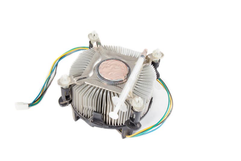 Old Heat-sink of Cpu on White Background Stock Image - Image of ...