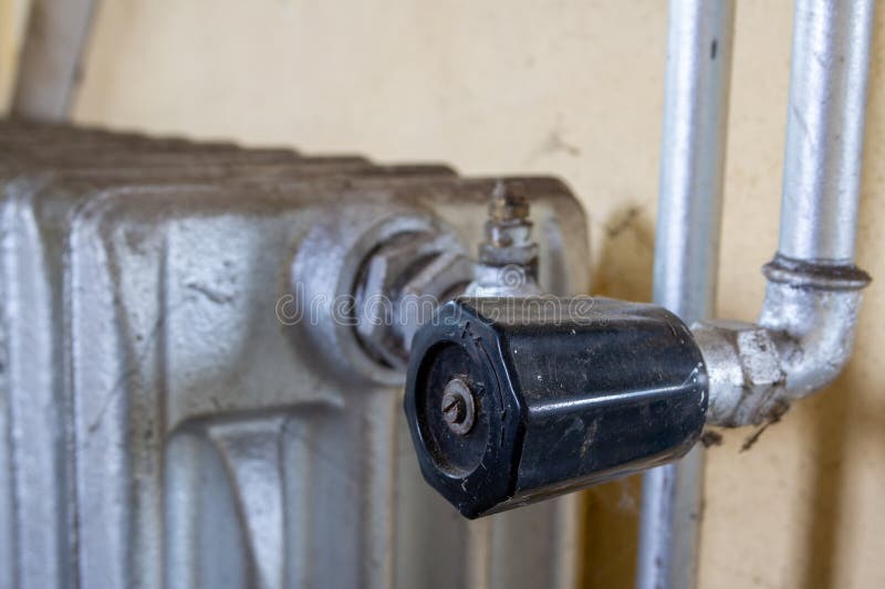 Old Heating Thermostat on a Radiator Stock Photo - Image of room ...