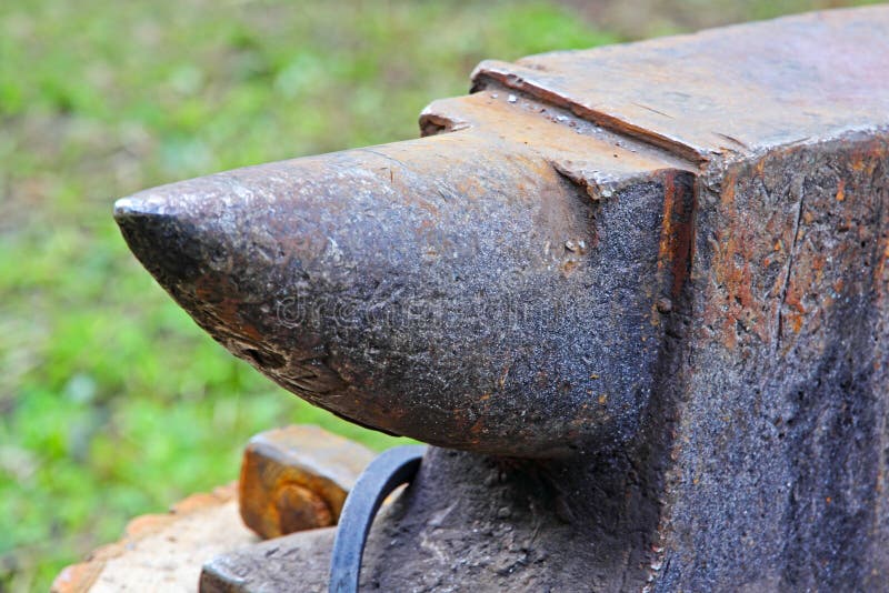 Big Heavy Anvil in the Blacksmith`s Workshop, Close-up, Selective Focus ...