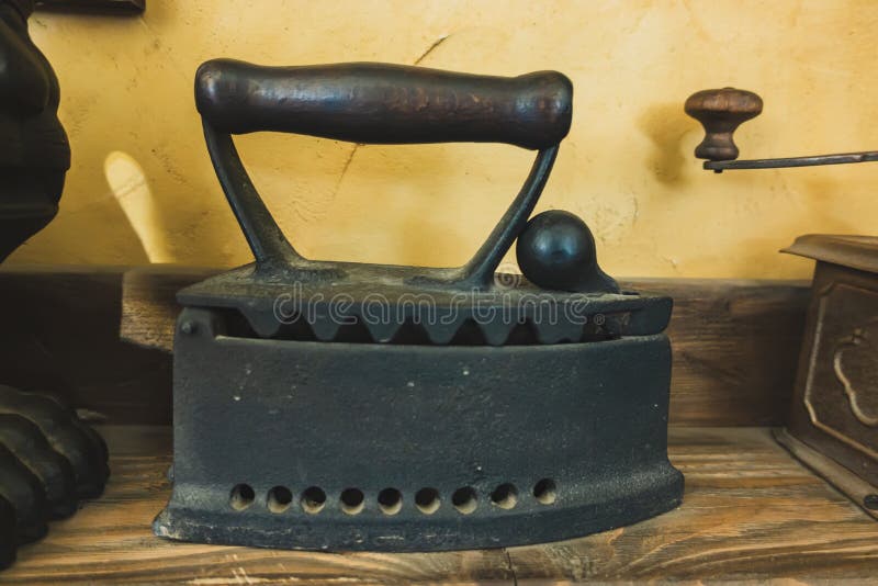 Old Heavy Cast Iron Ironing Stock Image - Image of clothing, heavy ...