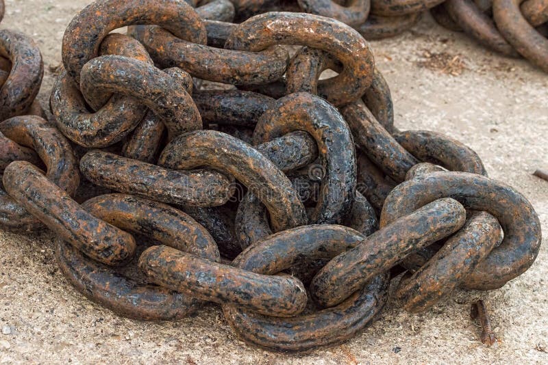 Old heavy chain stock image. Image of metal, links, chain - 60350133