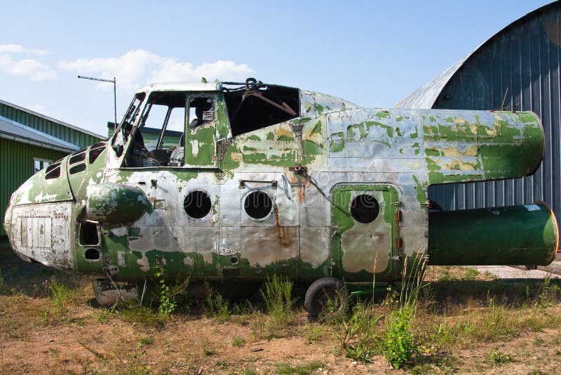 Old Helicopter stock image. Image of sand, door, green - 25436591