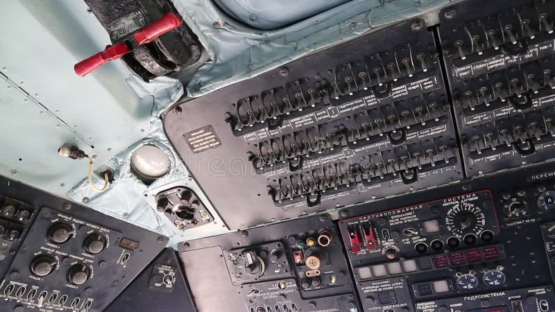 Old Helicopter Instruments Panel Stock Video - Video of console, indoor ...