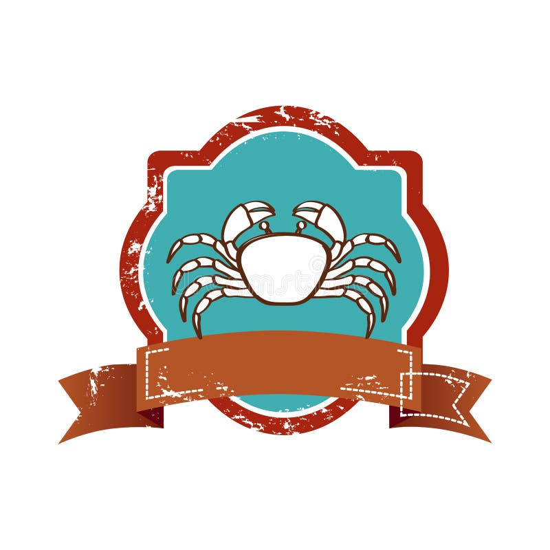 Sea Border with Crab and Shell Stock Photo - Illustration of colour ...