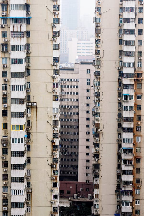 Old High Rise Apartment Buildings Stock Image - Image of buildings ...