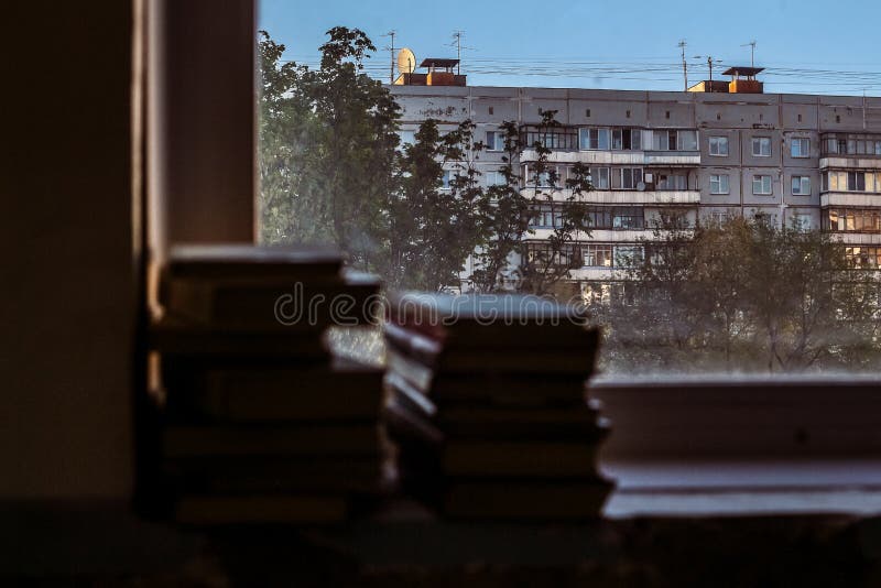 Old High-rise Building - View from the Window Stock Image - Image of ...