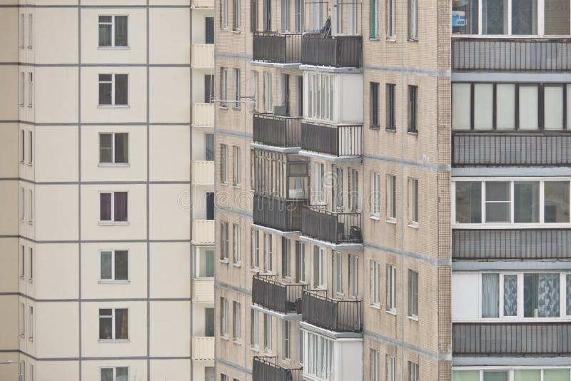 Old High-rise Buildings Residential As Texture Stock Image - Image of ...