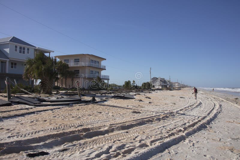 Old A1A Highway Destroyed by Hurricane Matthew Editorial Photography ...
