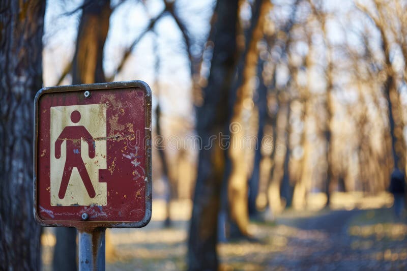 Old Hiking Route Sign. Signpost Indicating Path for Walkers. Neural ...