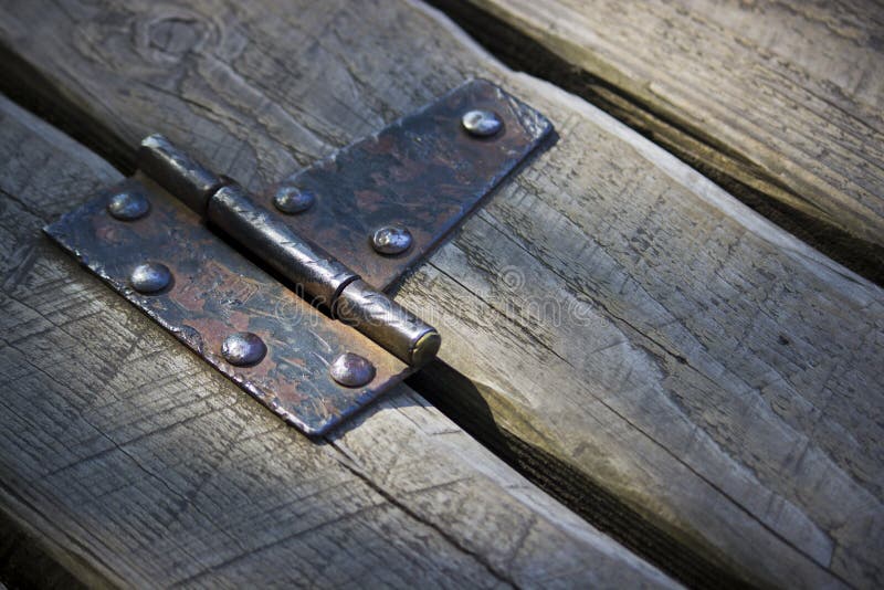 Old Hinge stock photo. Image of wood, worn, doorway, rustic - 26138640
