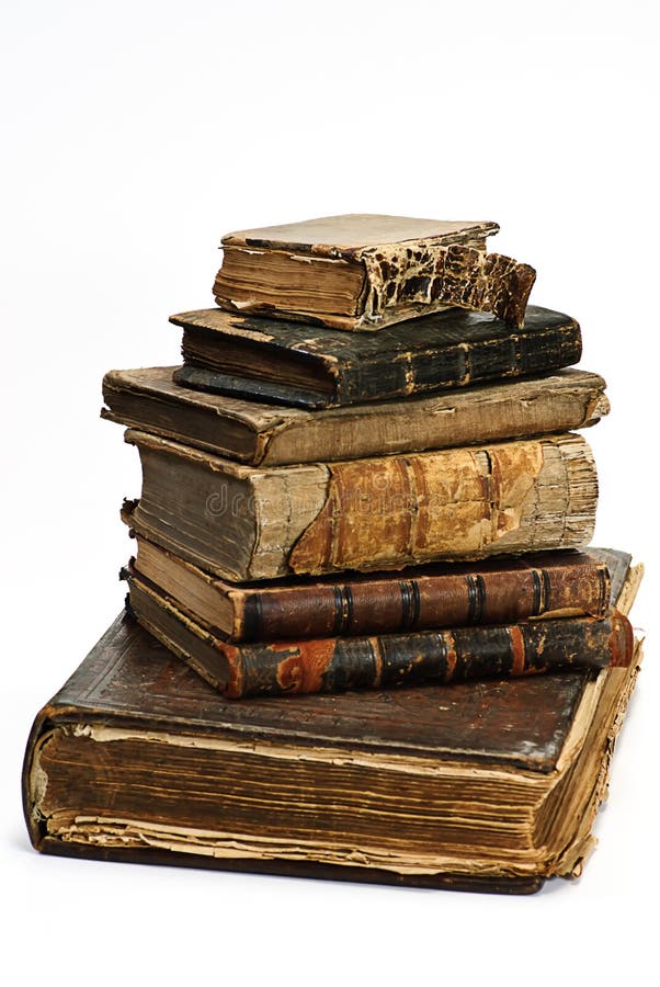 STACK of OLD ANTIQUE BOOKS stock image. Image of covers - 13195219